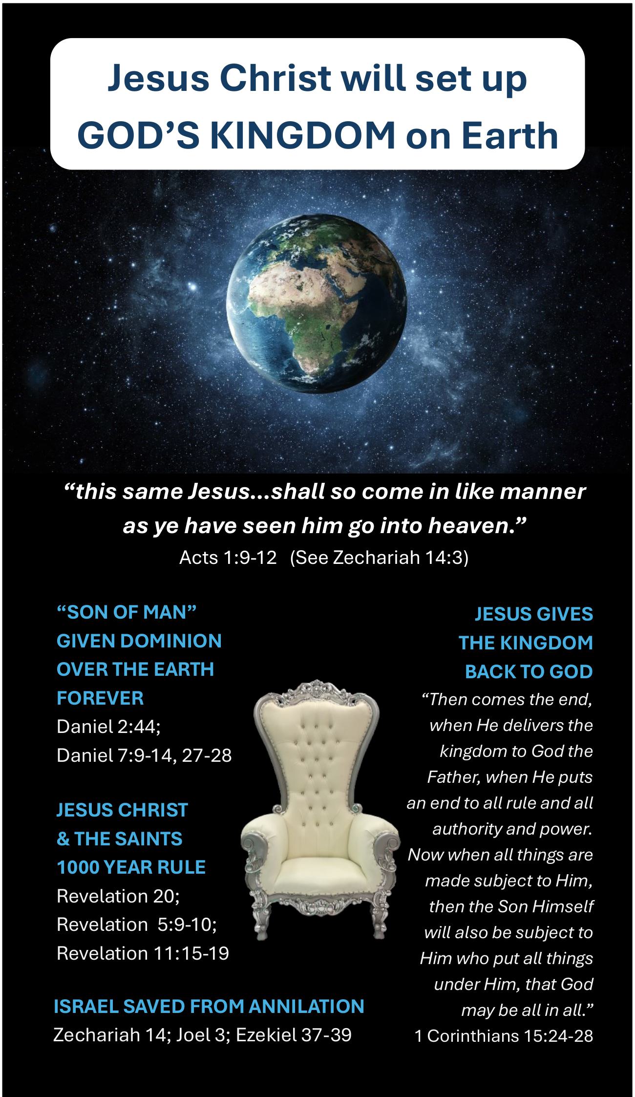 Jesus Christ will set up God’s Kingdom on Earth – The Original Gospel